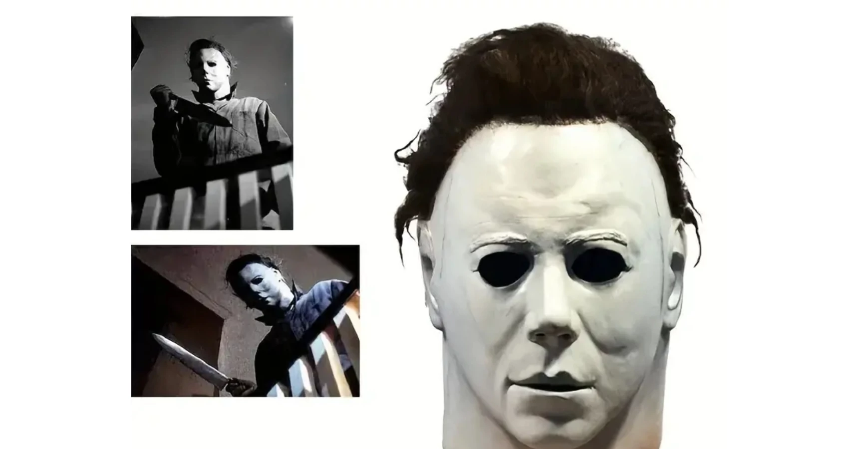 Michael myers fehér gumi maszk - haj-partyshop -póthajak- jelmezek ...